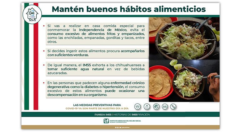 Exhorta IMSS Chihuahua mantener buenos hábitos alimenticios durante ... Exhorta IMSS Chihuahua mantener buenos hábitos alimenticios durante ...