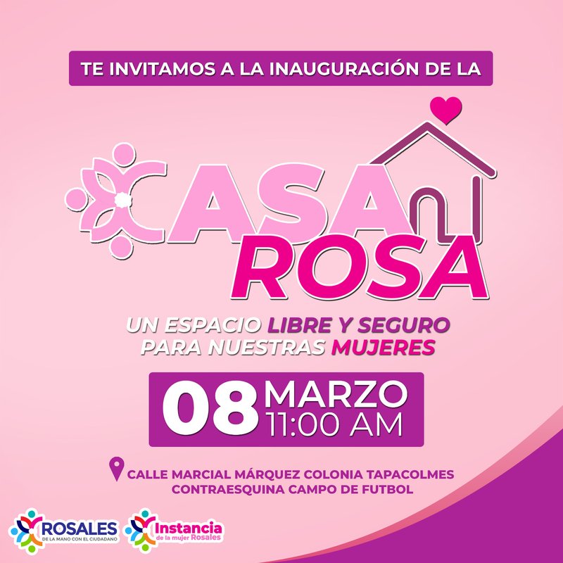 ANUNCIA ROSALES APERTURA DE LA PRIMER CASA ROSA EN EL ESTADO - ENCORTO NEWS