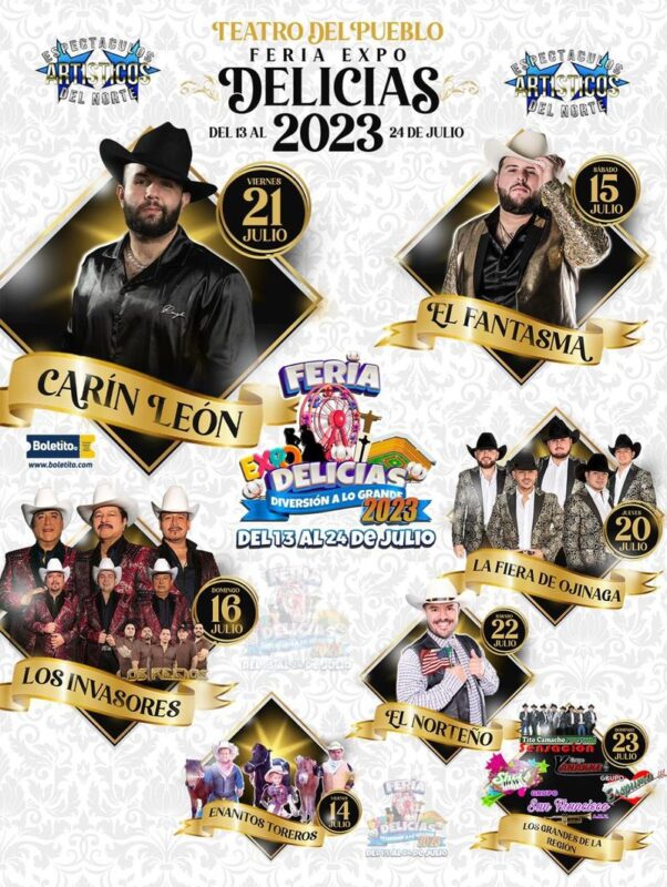 CARIN LEÓN, EL FANTASMA Y CARTELERA ESPECTACULAR EN LA FERIA DELICIAS 2023 - ENCORTO NEWS
